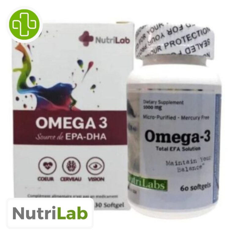 NutriLab Oméga 3 EPA DHA – 30 Gélules - Que pour toi