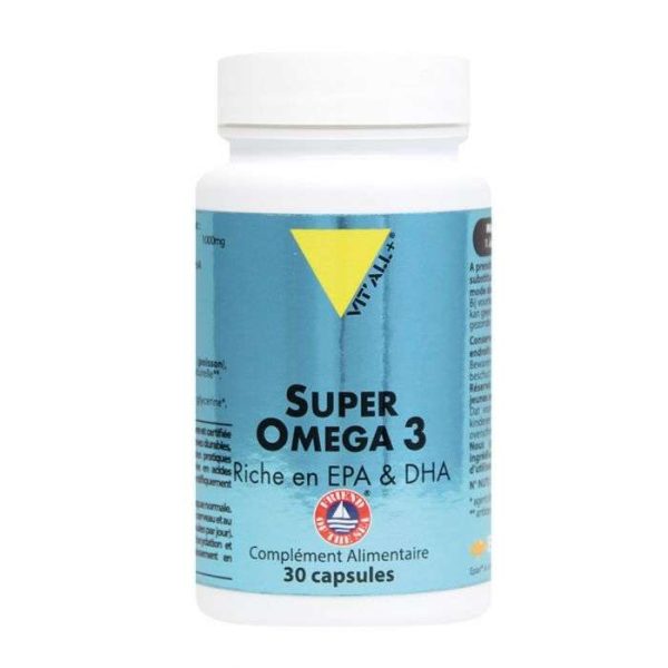 Vitall+ Super Omega 3 Riche en EPA & DHA – 30 Gélules - Que pour toi
